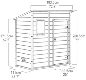 Keter Zahradní domek MANOR PENT BEIGE 184x111x201cm