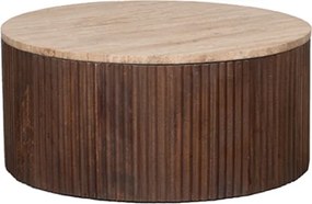 LABEL51 Konferenční stolek RIBBLE ø50 cm hnědý SE-23.152