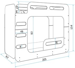 Falco Patrová postel Xaver bílá