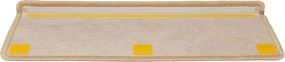 Samolepicí nášlapy na schody sisal 15ks 65x21x4cm světle béžové 326892
