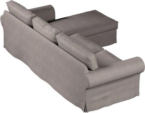 Potah na pohovku IKEA Ektorp 2-místná s lenoškou barva béžová látka pletený vzor