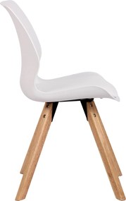 Sada 4 ks židle Luna plast – bílá