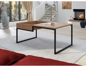 Konferenční stolek Lopir, Barva: dub brezový / dub brezový + černý metal