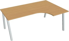 Kancelářský stůl Ergo levý Hobis UEA 180060L, deskaakát, černá černá