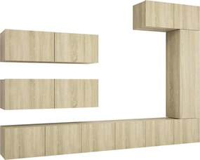 7dílný set TV skříněk dub sonoma kompozitní dřevo 3079032