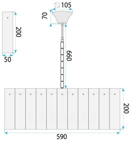 Toolight Závěsné LED osvětlení Crystal Modern D8 APP1779-CP 60CM zlaté