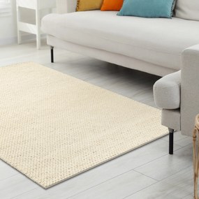Dywany Łuszczów, Kusový koberec Tahar 99004B cream, 90x150, bílá, ložnice