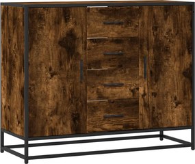 Příborník kouřový dub 92 x 35 x 76 cm kompozitní dřevo 3300827