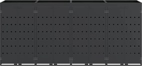 Úložný box na 4 popelnice Antracit 272 x 77,5 x 121,5 cm 3394745