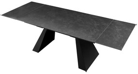 Kondela Jídelní rozkládací stůl, grafit/černá, 160-240x90 cm, SALAL