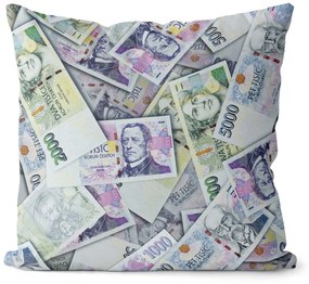 Polštář Peníze (Velikost: 40 x 40 cm)