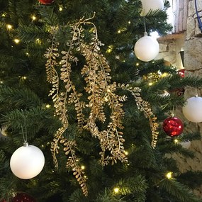 Vánoční přízdoba 74 cm, tmavě zlatá, PVC, IP44 venkovní