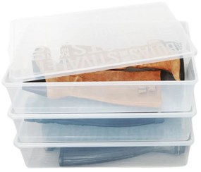 Plast team Sada 3ks úložných boxů na boty s víkem, na kozačky BARBIE - 55 x 36 x 12 cm