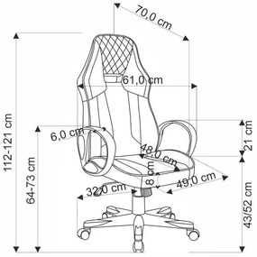 Kancelářské křeslo Rebound, černá / červená