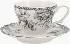 Sada porcelánových šálků na čaj's podšálky Mayfair, 6 dílů
