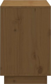 vidaXL Botník 110x34x52cm masivní borové dřevo [814447] Barva: Černá