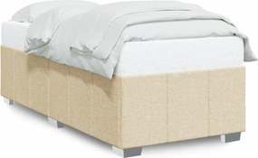 Rám postele bez matrací krémově 90x200 cm textil 3284809