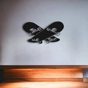 Svět Skateboardů - kovová silueta na zeď Velikost: 75cm, Barva: Black