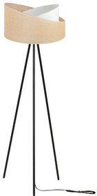 Stojací lampa Juta, 1x jutové/bílé textilní stínítko, (výběr ze 2 barev konstrukce), m