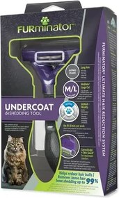 Furminator Hrablo na srst kočky dlouhá srst M/L / Hrablo na srst / ner