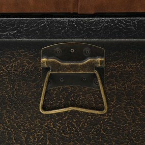 vidaXL Úložná lavice masivní dřevo a umělá kůže 80,5 x 41 x 50 cm [245768]