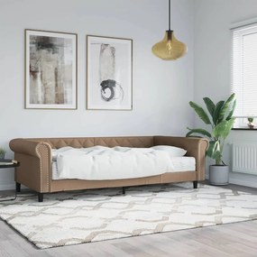 Válenda s matrací cappuccino 90 x 200 cm umělá kůže 3197722