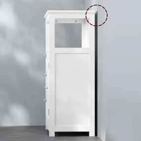 Komoda AUK-E1154 WT, mdf, bílá (60 x 30) cm