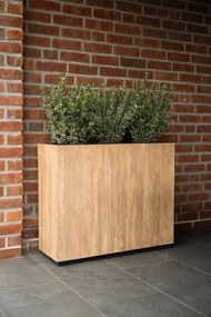 Dřevěný květináč ELEMENTO, dřevo, šířka 90 cm, hnědá