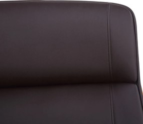 Kancelářská židle Varel umělá kůže – ořechová/hnědá