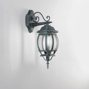 FAN LANT-VENEZIA-AP1B Venkovní nástěnné svítidlo DOWN VENEZIA černá/měď, 1xE27, IP44, 29 x 52,5cm - FANEUROPE