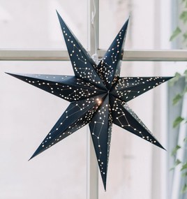 STAR TRADING Závěsná svítící hvězda Galaxy 60 cm, modrá barva, papír