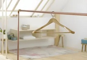 Compactor Extra široké ramínko z přírodního dřeva / 44 x 24 x 5,5 cm