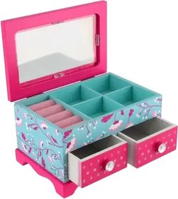 TEDDIES Šperkovnice Princess 2 zásuvky / Šperkovnice / Dřevěná / 18x12
