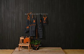 Modro-oranžové zahradnické rukavice Esschert Design Denim