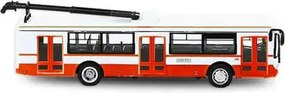 RAPPA Kovový trolejbus červený 16 cm / měřítko 1:35 / od 3 let