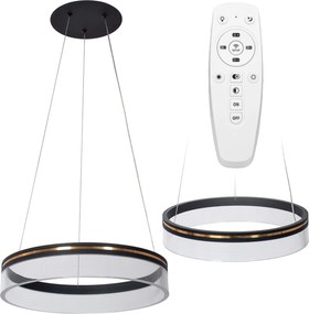 Toolight Toolight, LED závěsné svítidlo 40cm APP1191-CP, černá-zlatá, OSW-40022
