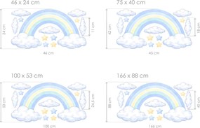 Duha pro kluky samolepka na zeď arch 166 x 88 cm