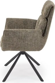 Jídelní otočná židle Halmar K596 olivová-černá