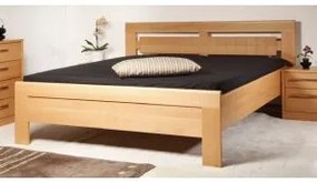 Masivní postel s úložným prostorem Arleta 3-120/140x200cm, 01Rozměr ložné plochy (cm) 120 x 200cm, 02Drážkování bez drážkování čela, 03Výběr odstínu lak č.15 - sytě bílá