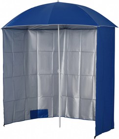 Slunečník Outsunny s boční stěnou, sluneční ochrana pro pláž, polyester, modrý, 2,2 x H2,2m | Aosom