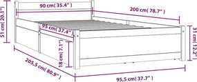 Rám postele se zásuvkami 90 x 200 cm 3103483