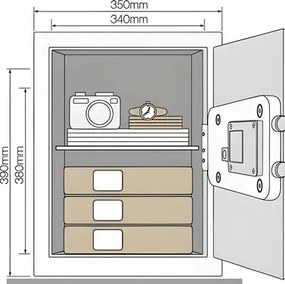Yale YSV/390/DB2 černá / Trezor / 40 l / kombinační zámek / ocel