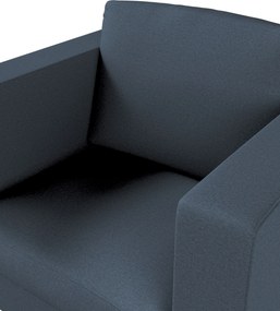 Potah na křesko IKEA Karlanda, krátký barva modrá látka pletený vzor