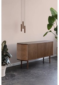 Šedo-hnědá nízká komoda v dekoru dubu 150x75 cm Treasures – UMAGE