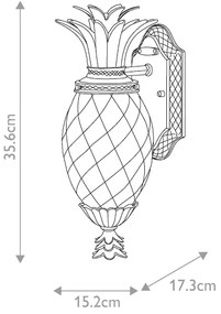 Hinkley HK-PLANTATION-S-MB - Venk. svítidlo PLANTATION 1xE27/40W/230V IP44 černá