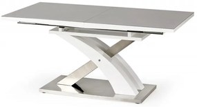 Jídelní rozkládací stůl SANDOR 2 –⁠ 160x90x78 (+60), kov, šedý