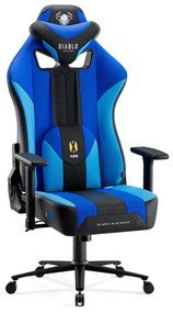 Látková herní židle King Size, modrý-černý: Diablo X-Player 2.0 Frost Black