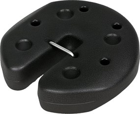 Sada 4 zátěží Outsunny pro stany s cementovým základem, Ø22x5,5 cm, Černá | Aosom