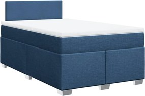 Box spring postel s matrací modrá 120x200 cm textil 3288154