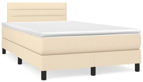 Box spring postel s matrací krémová 120x190 cm textil 3269735